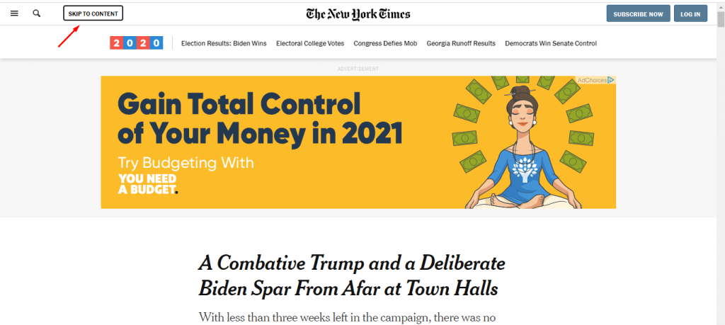 Examples of ADA compliant websites (and some that are not)